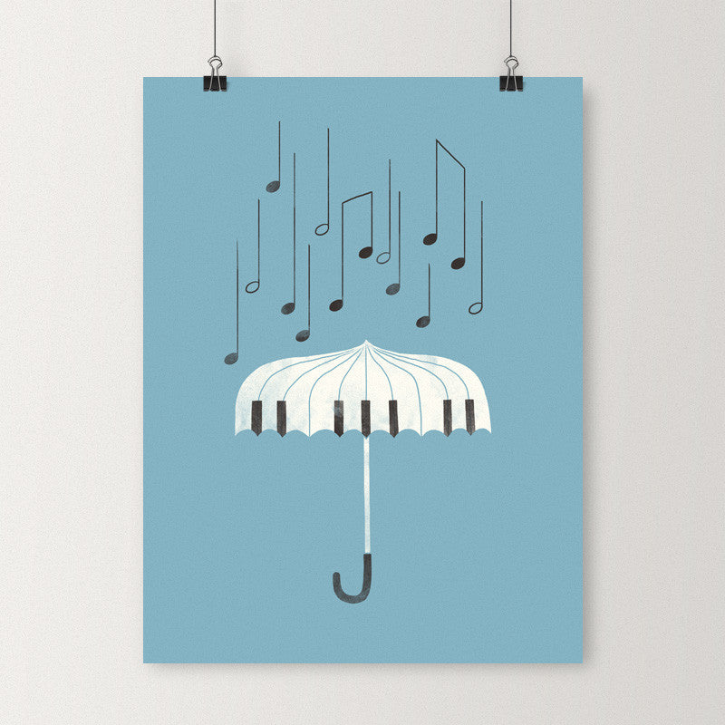 Singing in the rain - Art print | I Love Doodle - The visual art of Lim ...