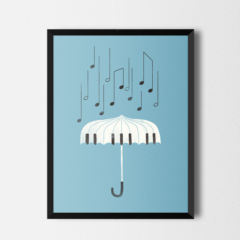 Singing in the rain - Art print | I Love Doodle - The visual art of Lim ...