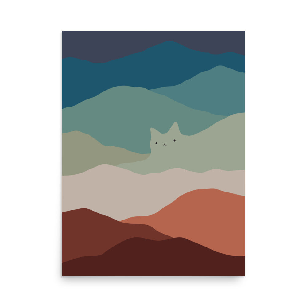 Cat Landscape 208: Awakening - Art print | I Love Doodle - The visual ...