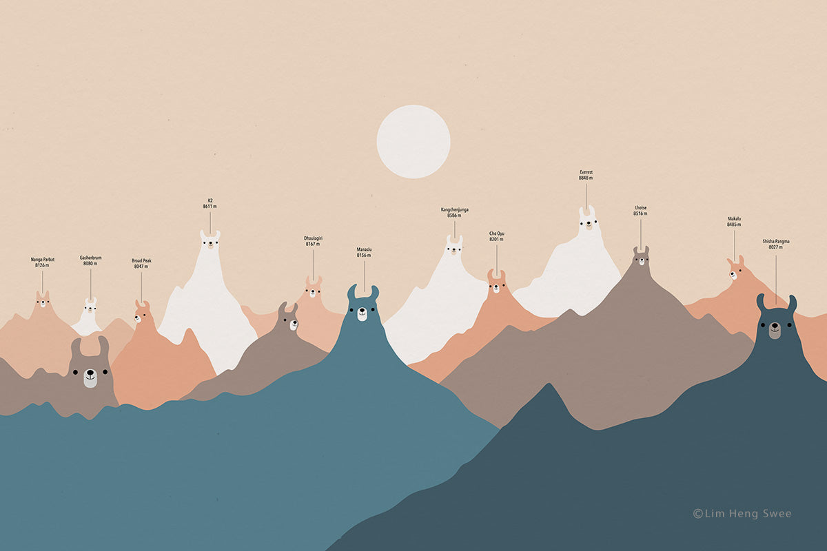 Hi-Llama-Ya - Art print | I Love Doodle - The visual art of Lim Heng Swee
