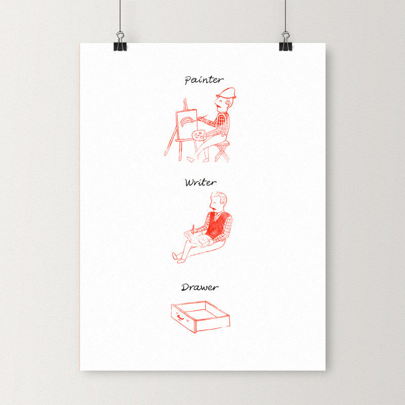Drawer - Art print | I Love Doodle - The visual art of Lim Heng Swee