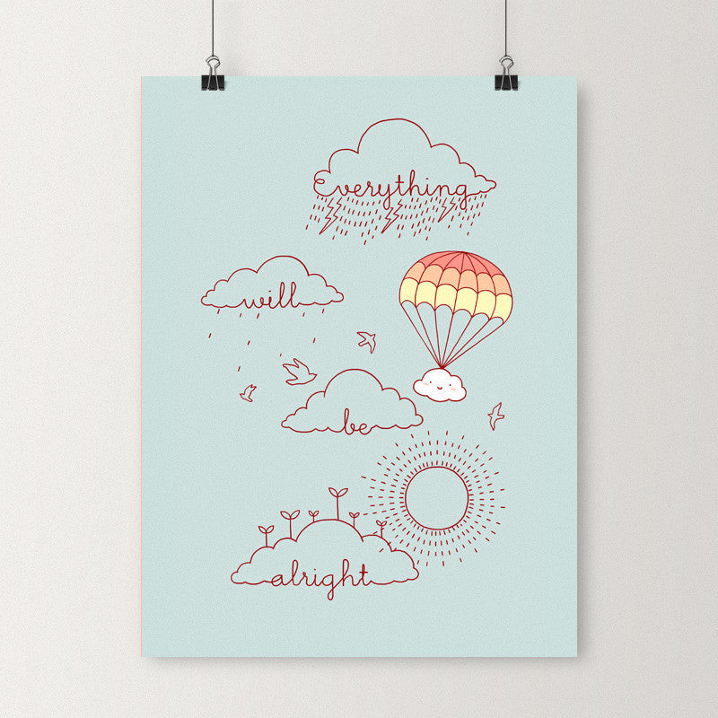 Everything will be alright - Art print | I Love Doodle - The visual art ...