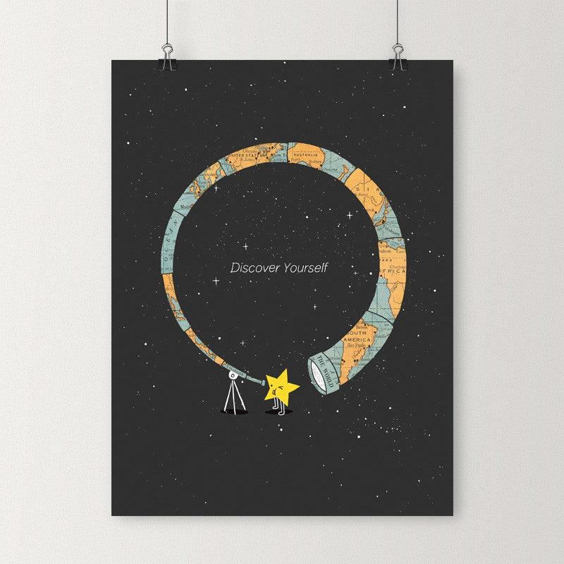 Discover yourself - Art print | I Love Doodle - The visual art of Lim ...