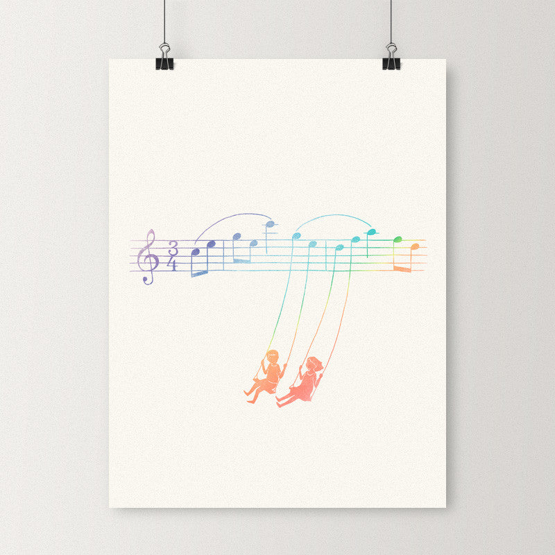 Music Swing - Art print | I Love Doodle - The visual art of Lim Heng Swee